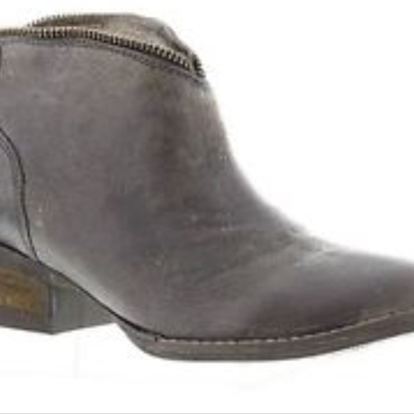 Volatile | Shoes | Volatile Western Style Bootie Charcoal Leather ...